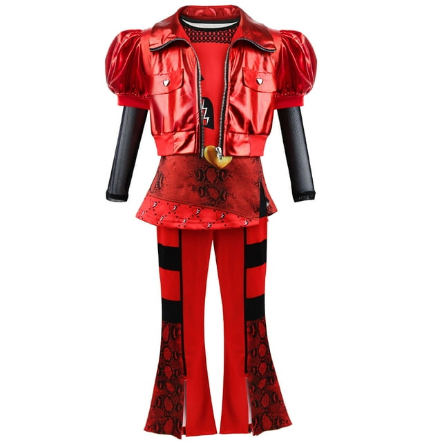 Rise Red Costume Set for Girls Halloween Jacket Pant Tops Cosplay ...