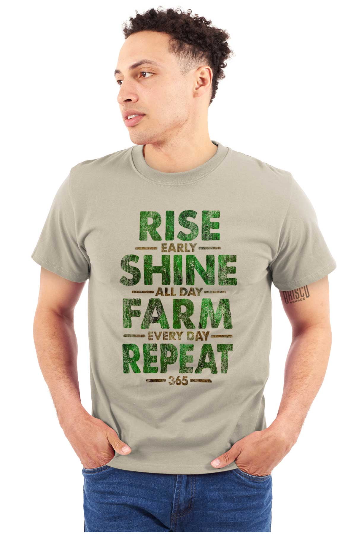 Rise Shine Repeat Farm Every Day Men's Graphic T Shirt Tees Brisco ...