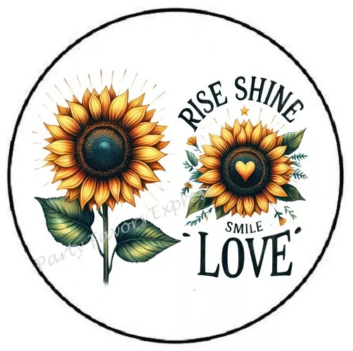 Rise Shine Smile Love Sunflower Sticker Party Favors Sticker Envelope ...