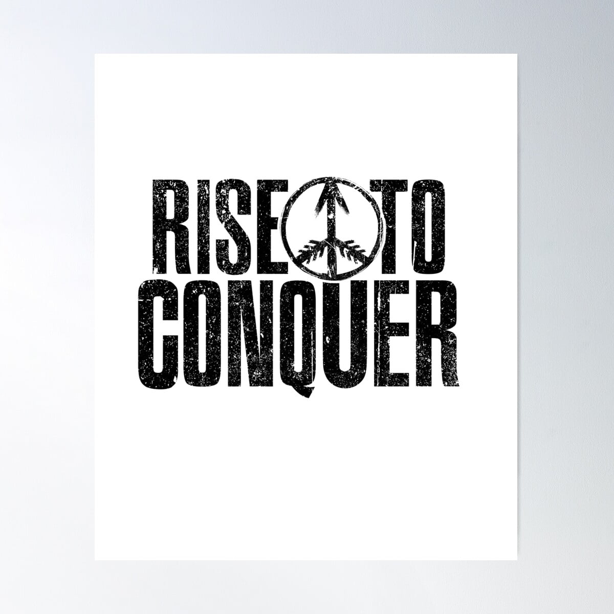Rise To Conquer Poster Wall Art, Modern Wall Decor For Living Room ...