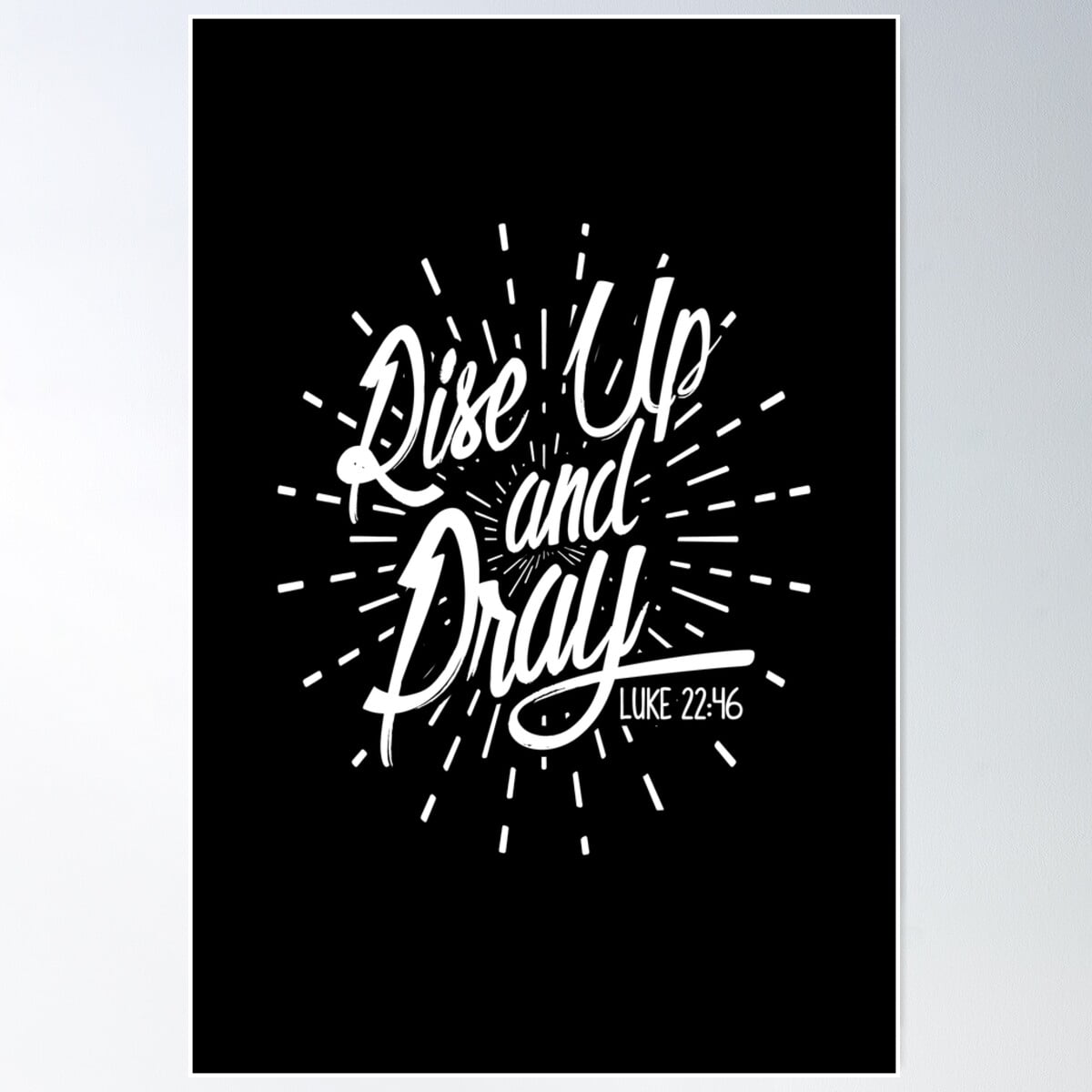 Rise Up And Pray Poster Wall Art, Modern Wall Decor For Living Room ...