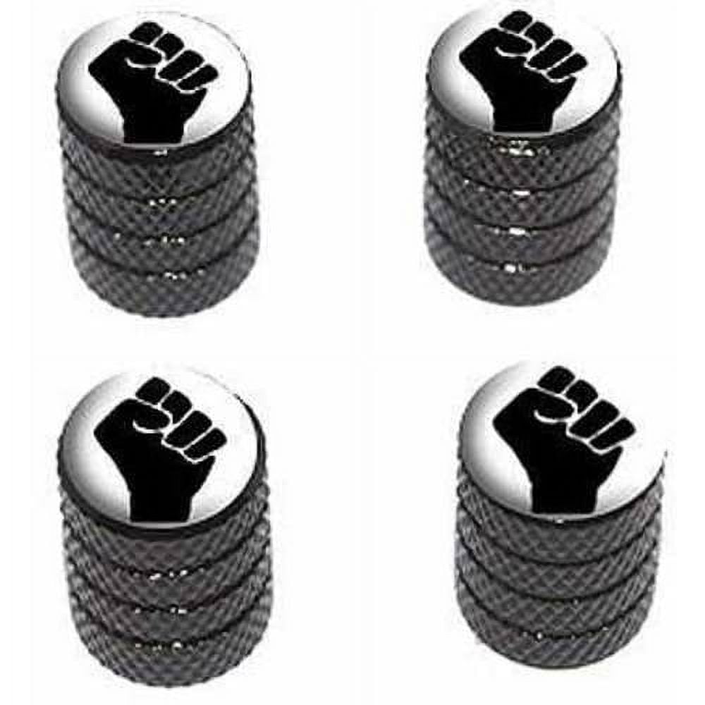 Rise Up Fist in The Air Labor Black on White Tire Rim Wheel Aluminum ...