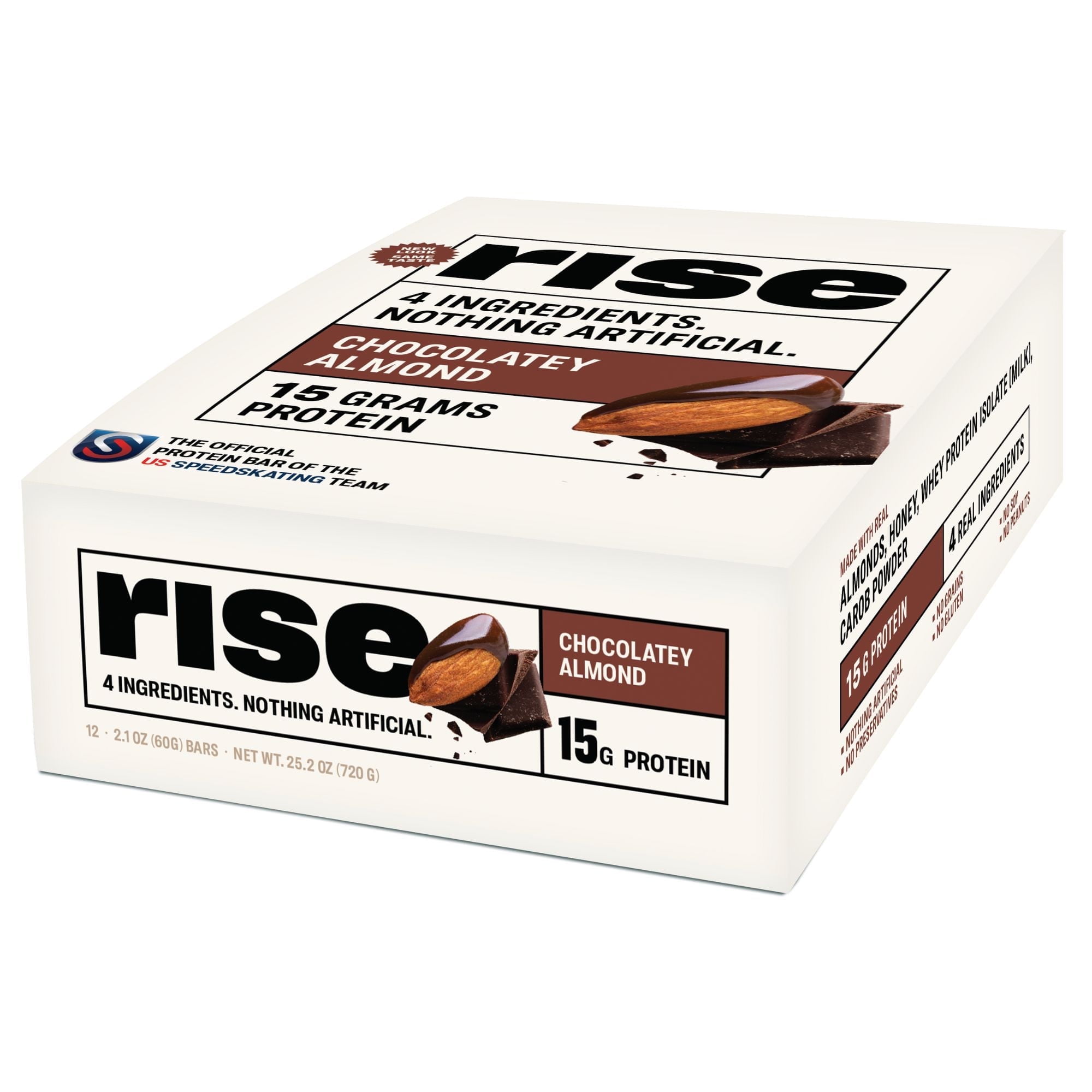 RISE Whey Protein Bars Chocolatey Almond | High Protein Snack 15g ...