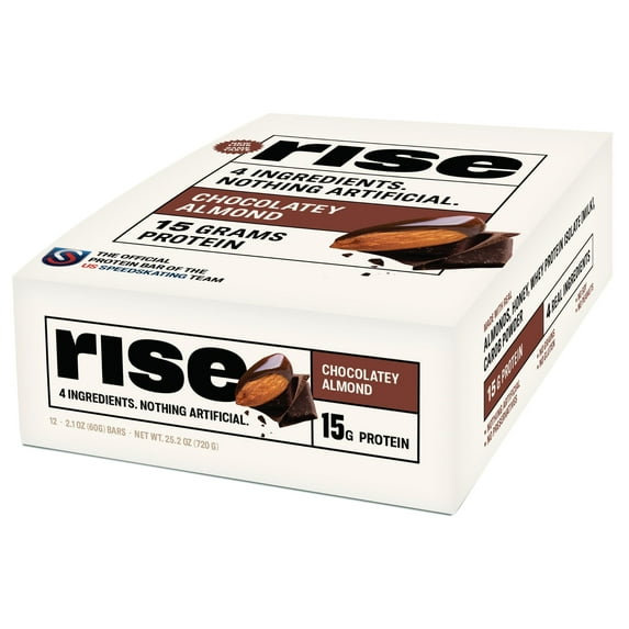 RISE Whey Protein Bars Chocolatey Almond | High Protein Snack 15g ...