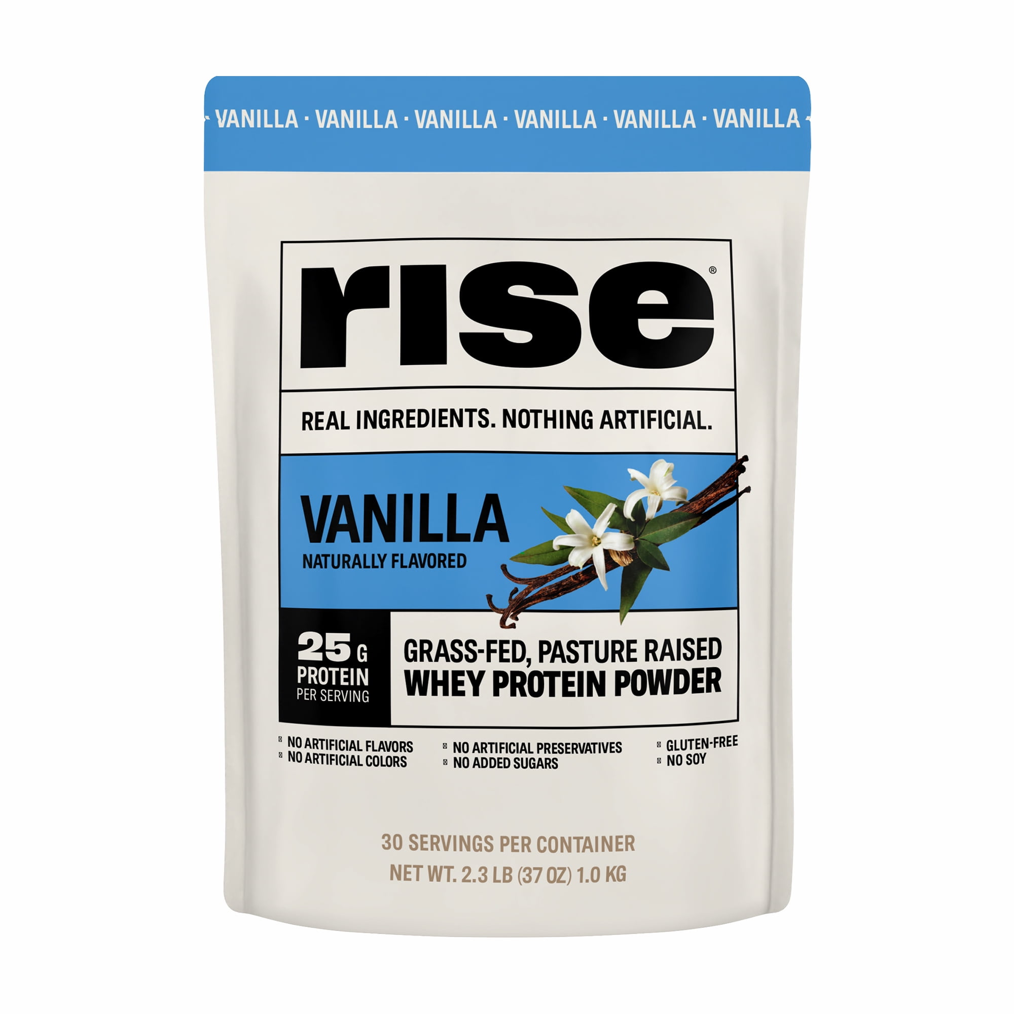 Rise Whey Protein Powder - Vanilla | 25g Protein No Artificial Flavors ...