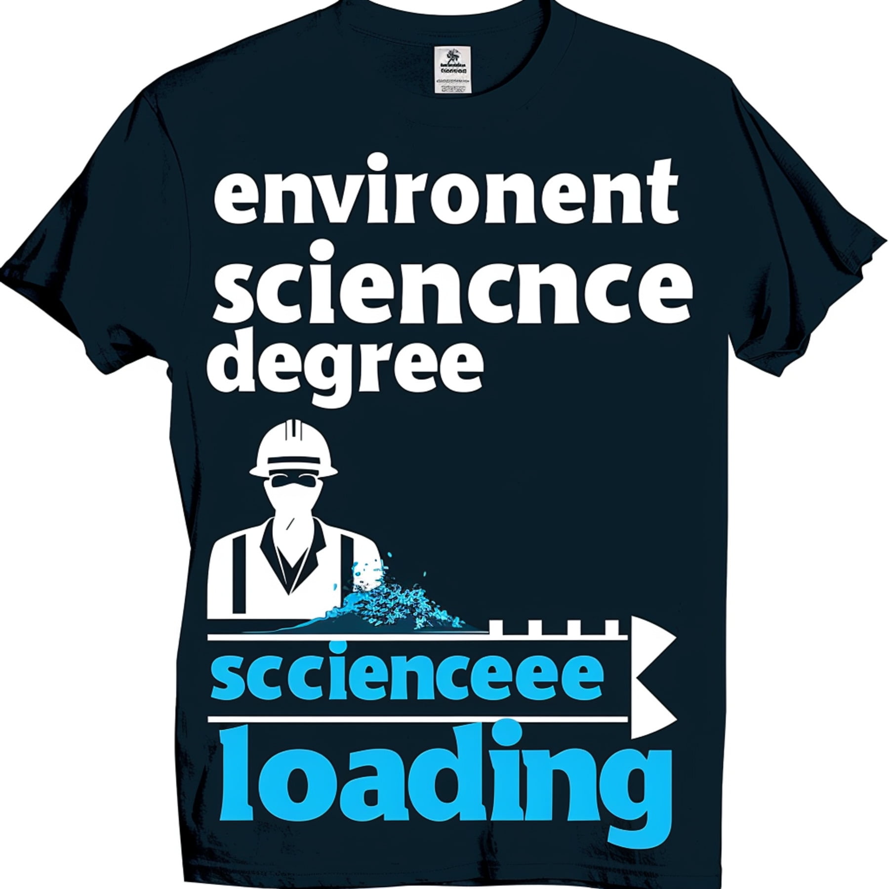 Rise in Style with our 'Environment Science Degree Loading' T Shirt ...