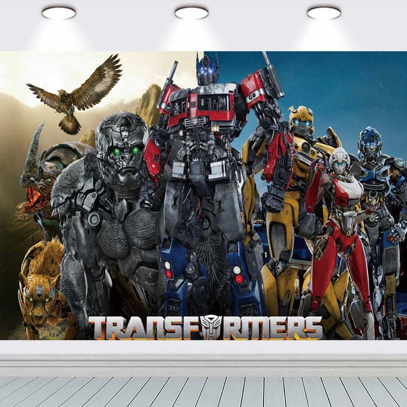 Rise of the Beasts Transformers Birthday Party Supplies Banner Backdrop ...