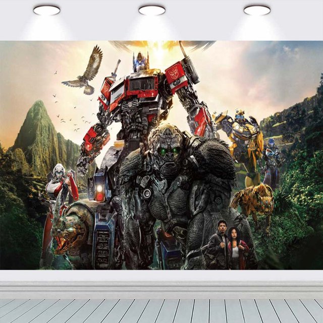 Rise of the Beasts Transformers Poster Backdrop Banner Party Supplies ...
