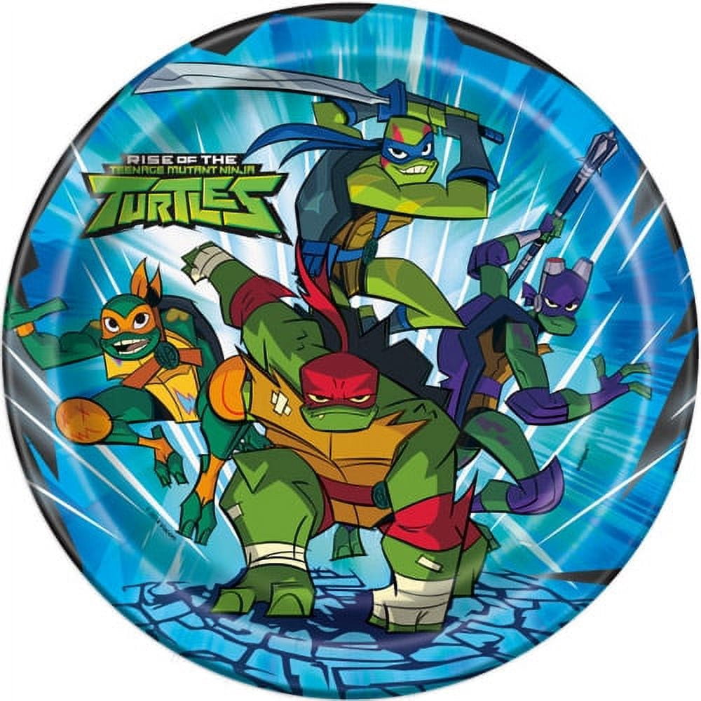 Rise of the Teenage Mutant Ninja Turtles Large Paper Plates (8ct ...