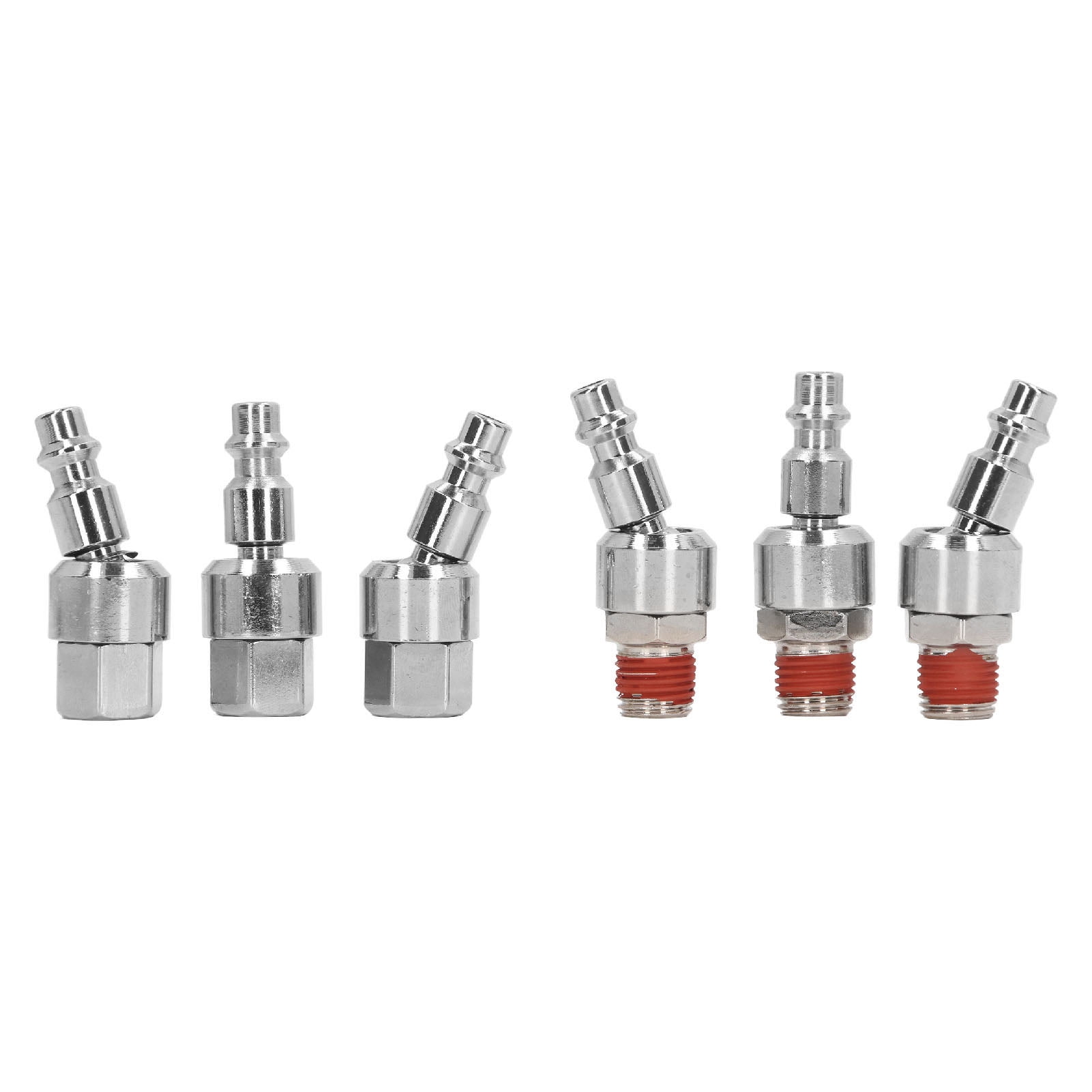 Risegun 6-piece Set of Air Hose Connectors, 1/4 Inch NPT European ...