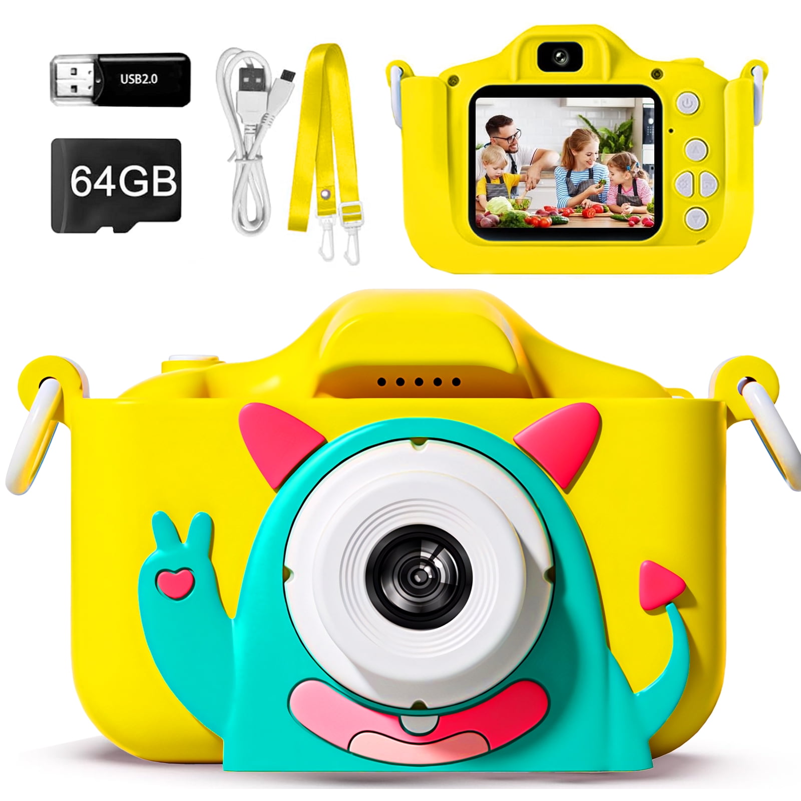 Risehigh Kids Camera for Boys Girls 1080P HD Toddler Digital Selfie ...