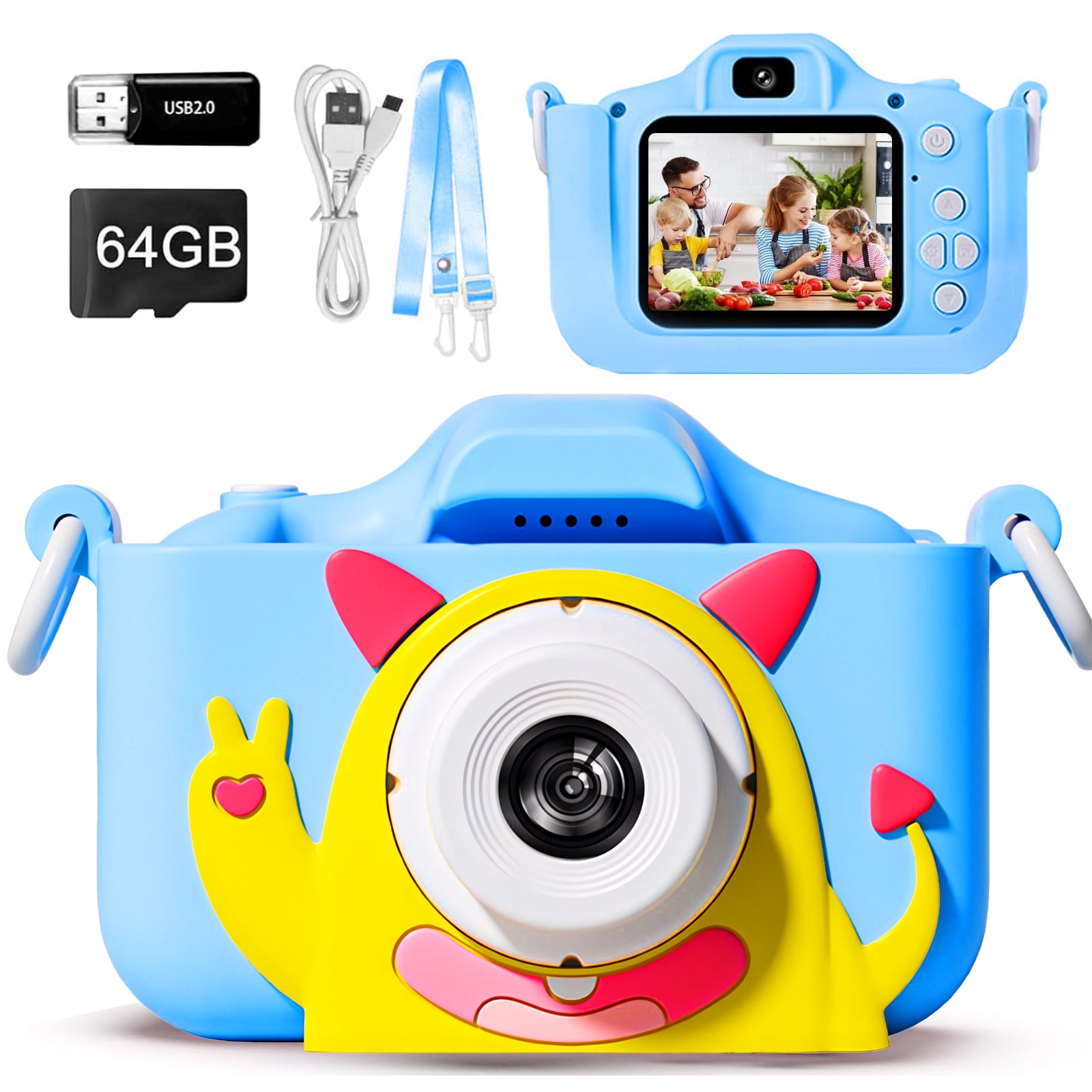 Risehigh Kids Camera for Boys Girls 1080P HD Toddler Digital Selfie ...