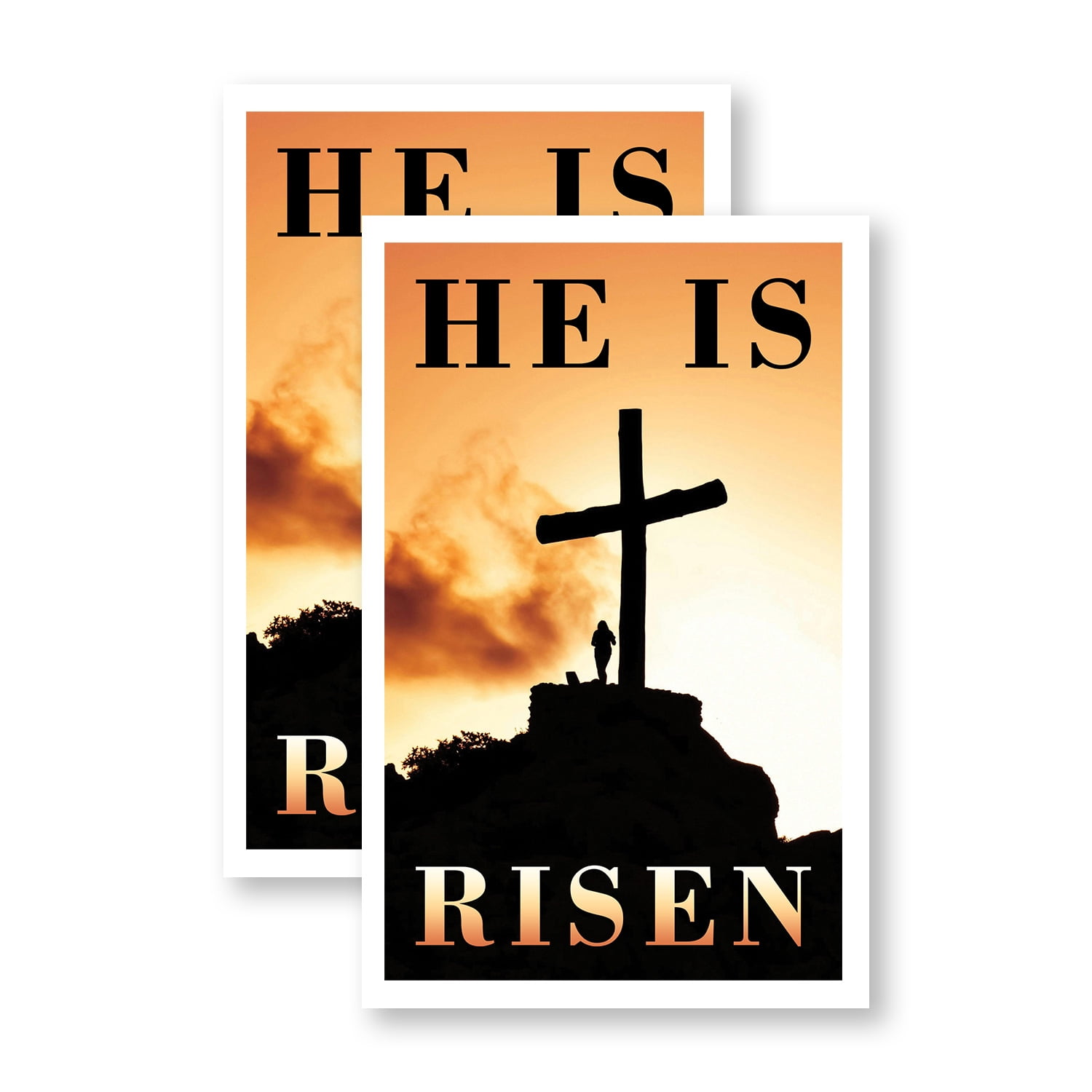 He is Risen (2-Pack) 24 Inch x 36 Inch Vinyl Decals | Sign Insert Peel ...