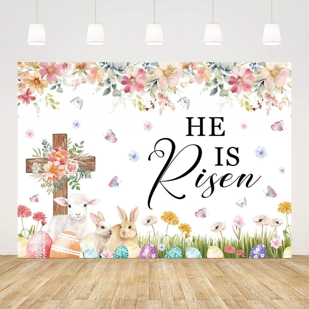 He is Risen Backdrop Easter Jesus Resurrection Cross Photography ...