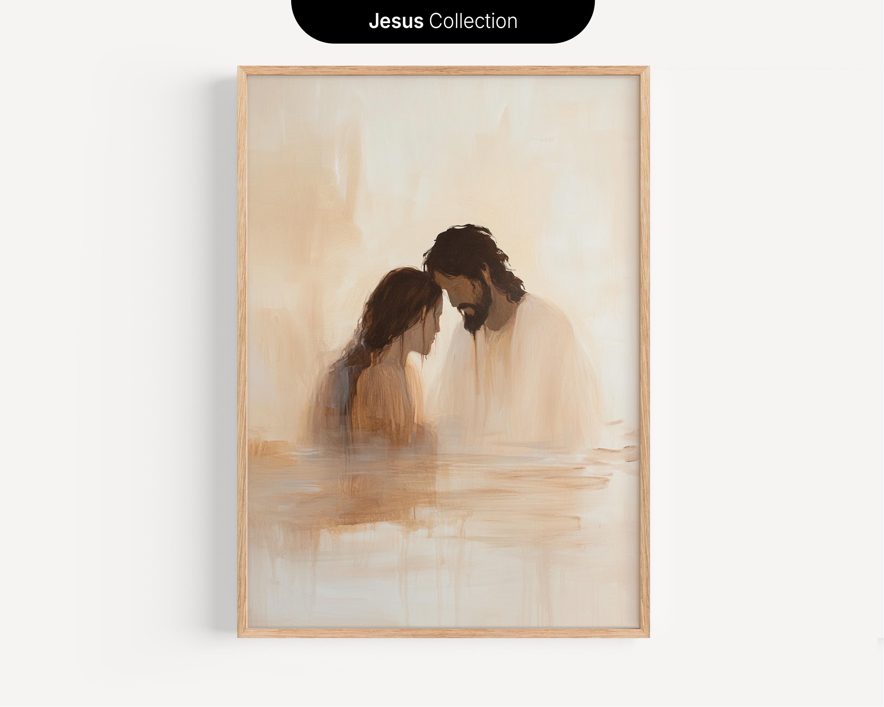 Risen Christ At Dawn, Jesus On Shoreline, Minimalist, Christian Wall ...