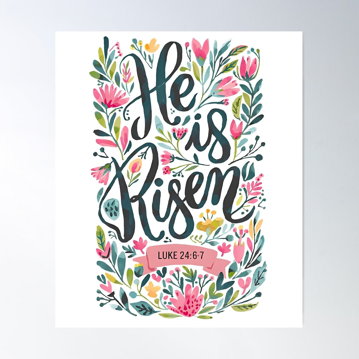 He Is Risen Easter Shirt, Floral Easter Tshirt, Jesus Easter Shirt ...