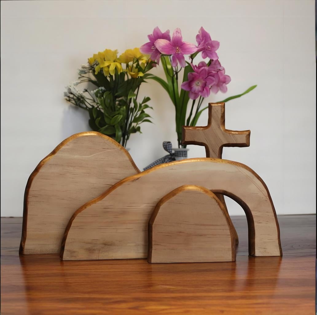 He Is Risen Empty Tomb Decor Set of 4, Religious Easter Resurrection ...