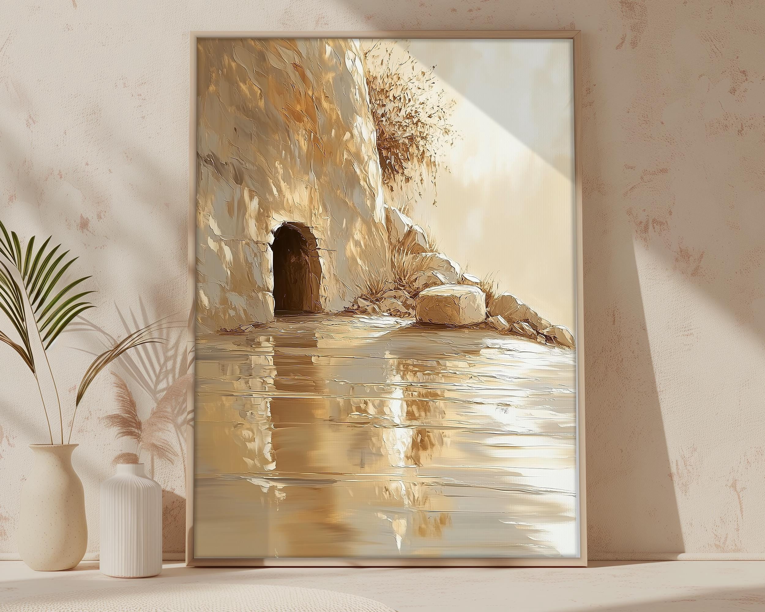 He Is Risen, Empty Tomb Wall Art, Jesus Print, Jesus Art, Resurrection ...
