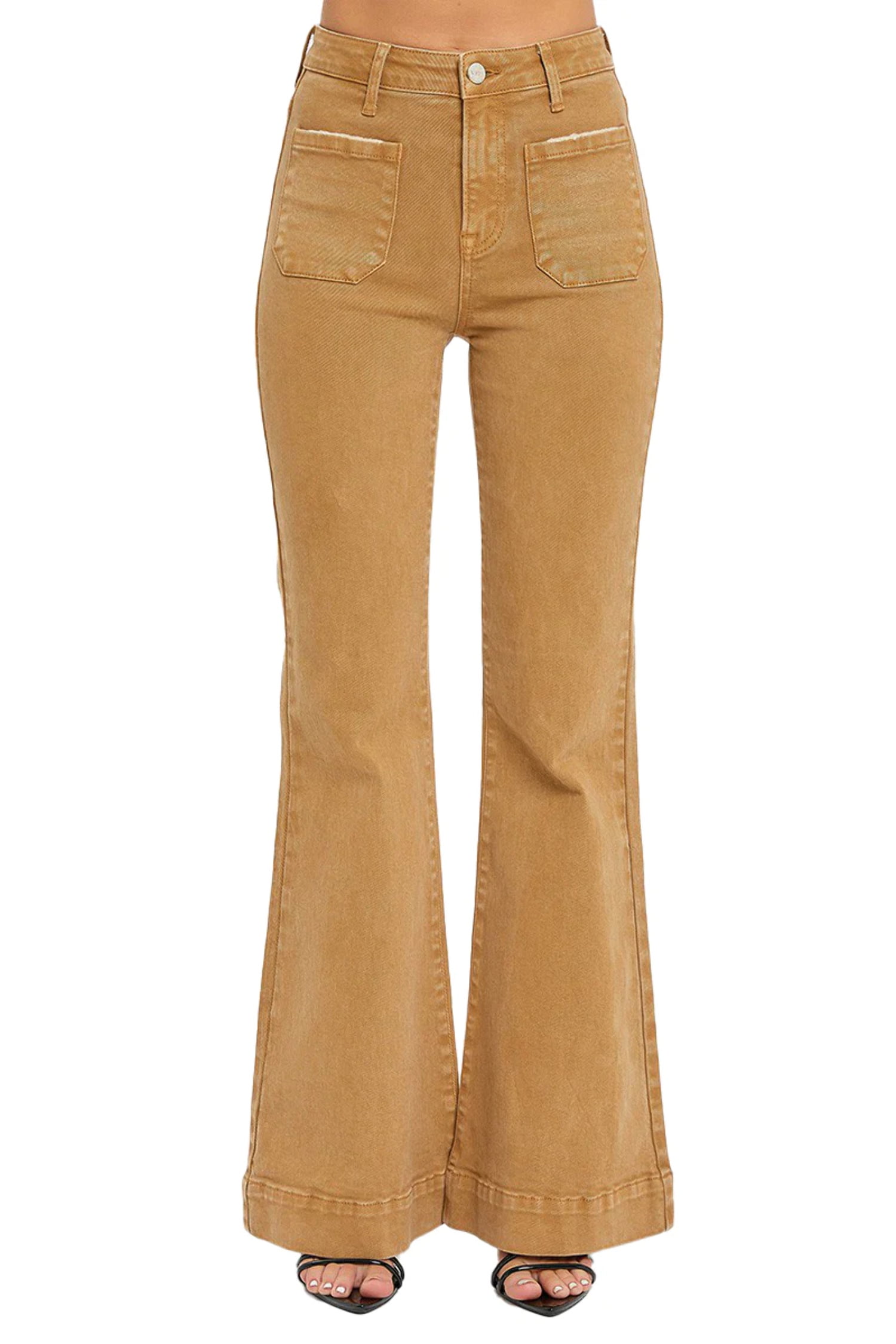 Risen Jeans - High Rise Front Patch Pocket Bell Bottom Pants - RDP5358 ... Risen Jeans - High Rise Front Patch Pocket Bell Bottom Pants - RDP5358 ...