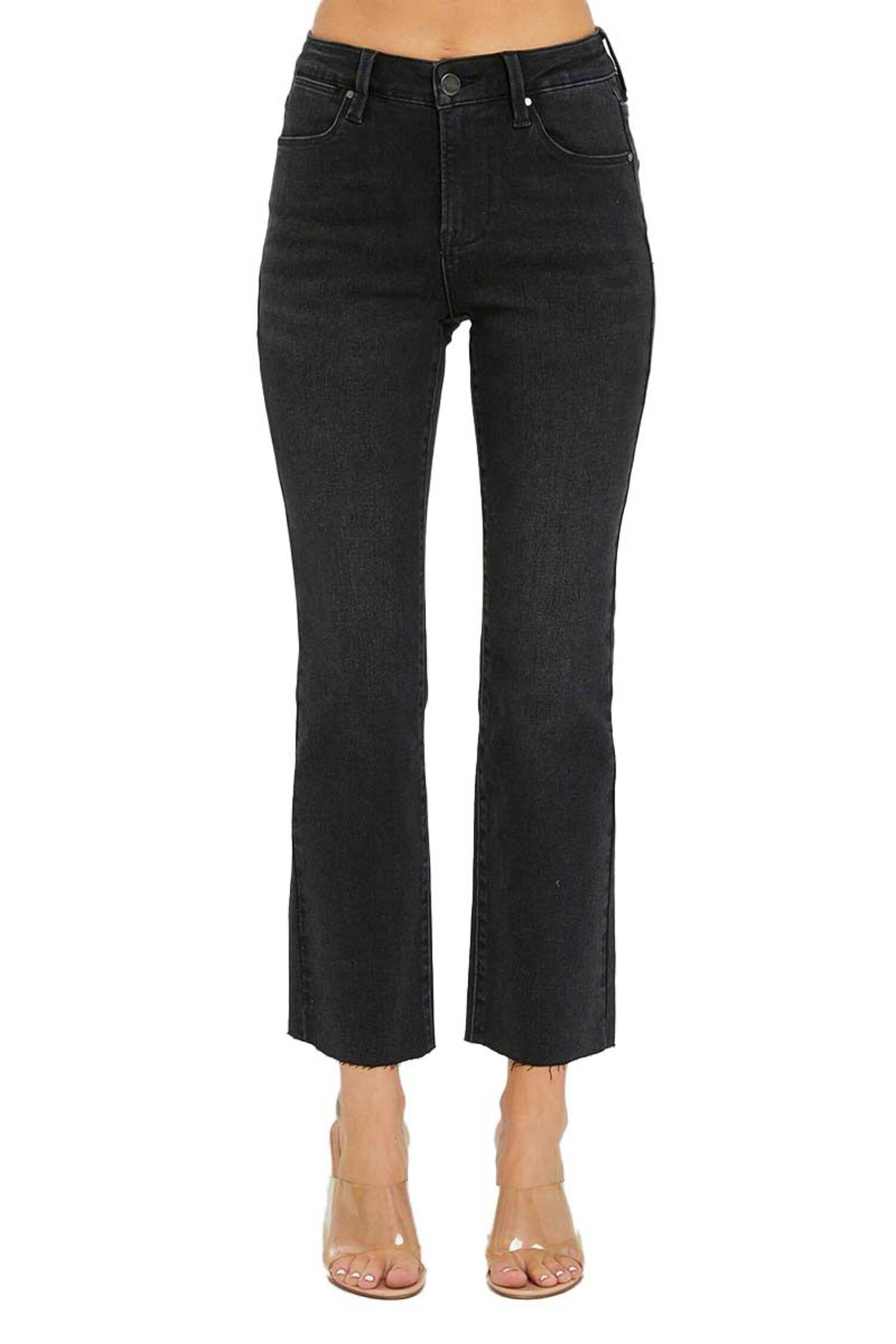 Risen Jeans - Mid Rise Straight Raw Edge Jeans - RDP5203 - Walmart.com