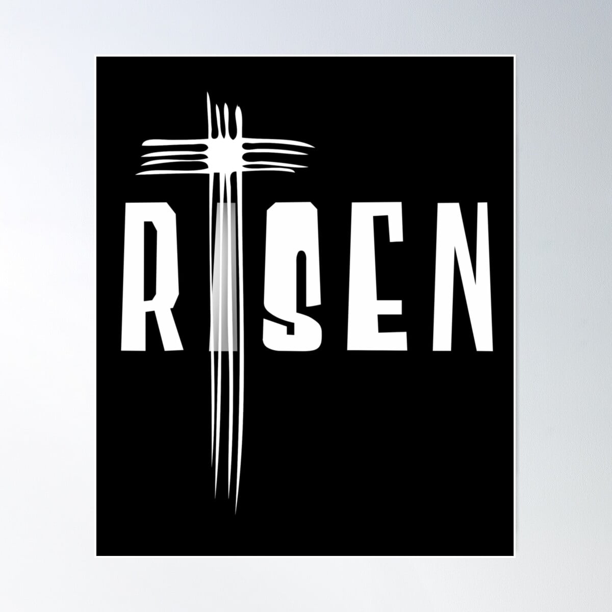 Risen. Jesus Is Risen - Christian Cross Poster Wall Art, Modern Wall ...