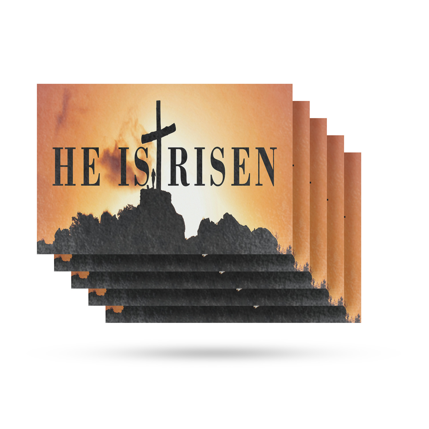 He is Risen Vinyl Decal 5 Pack of 18 Inch x 24 Inch Weatherproof Heavy ...