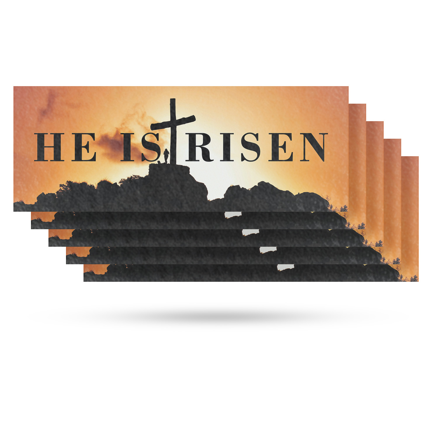 He is Risen Vinyl Decal 5 Pack of 24 Inch x 9 Inch Weatherproof Heavy ...