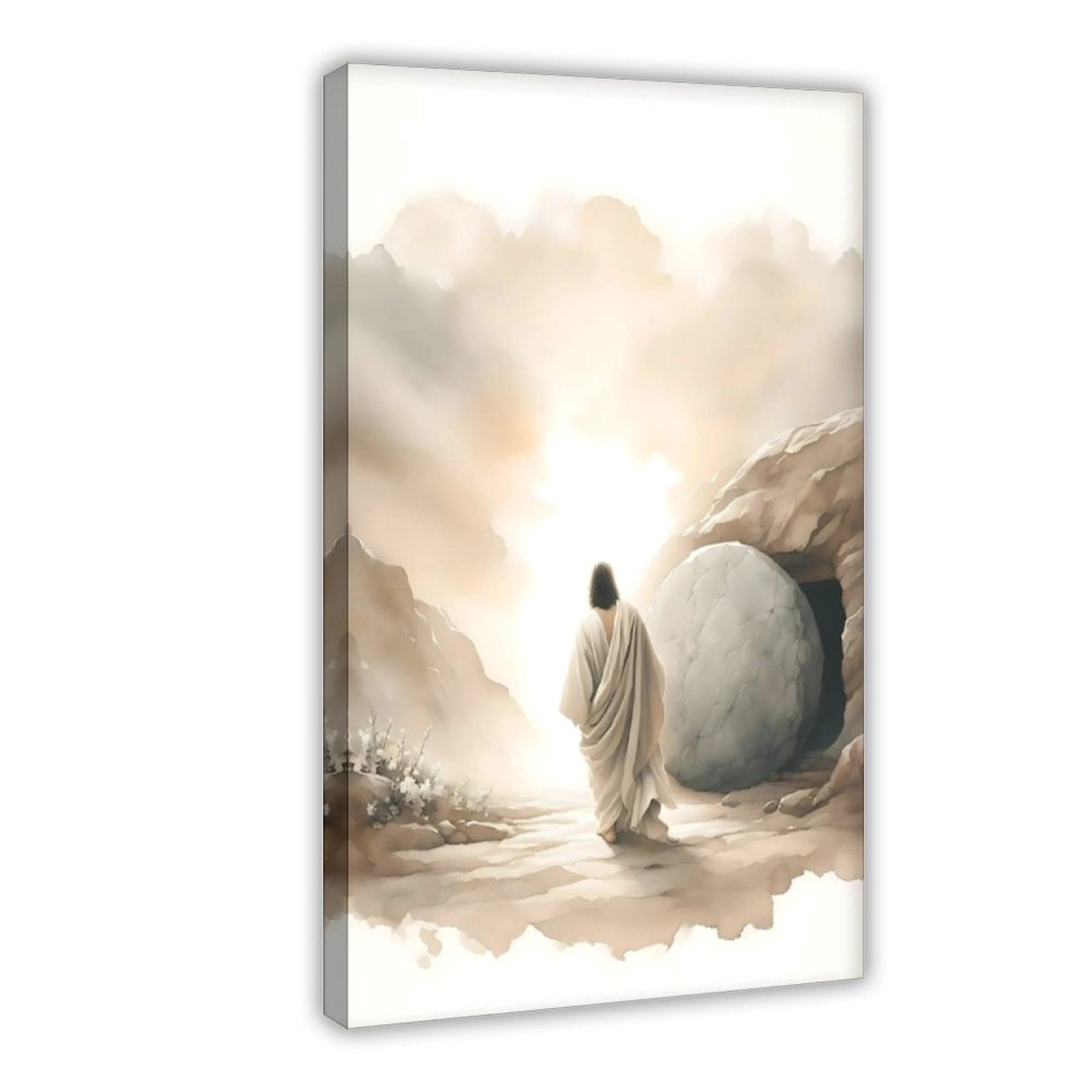 He Is Risen Wall Art Printable, Watercolor Jesus Painting Easter ...