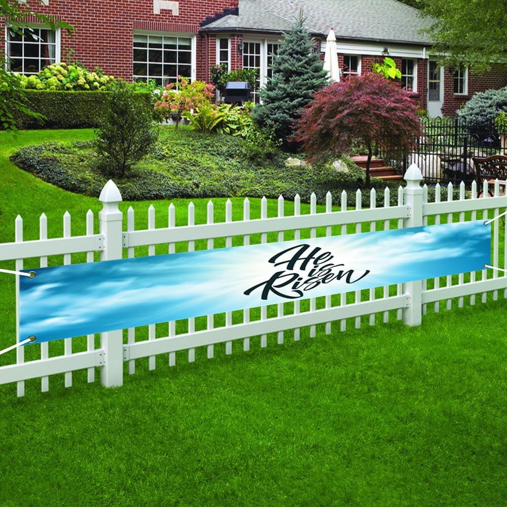 He Is Risen Yard Banner 118x19.7 inches,Easter Resurrection of Jesus ...