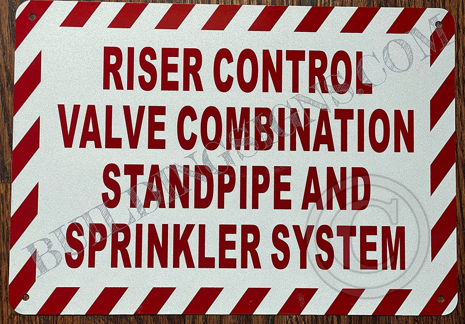 Riser Control Valve Combination Standpipe and Sprinkler System Sign ...