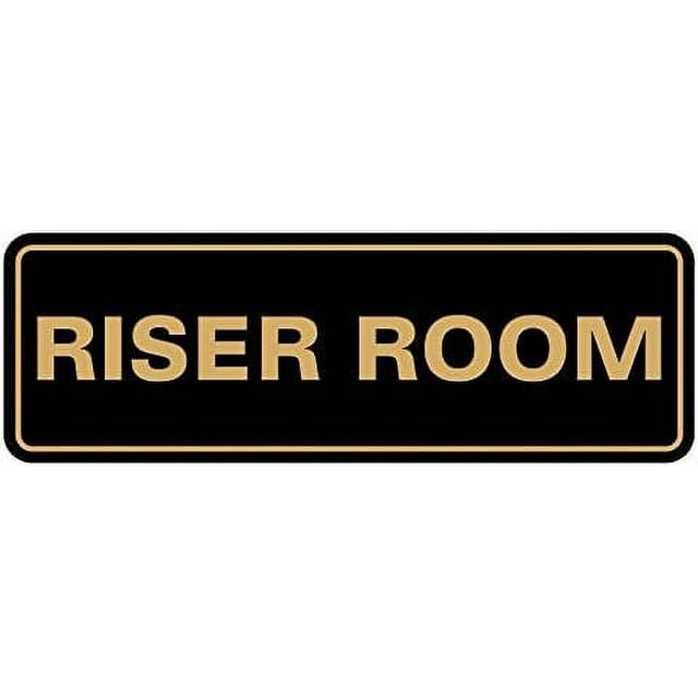 Riser Room Door/Wall Sign - Black/Gold - Large - Walmart.com