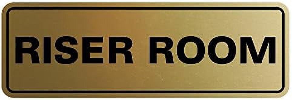 Riser Room Door/Wall Sign - Brushed - Large - Walmart.com