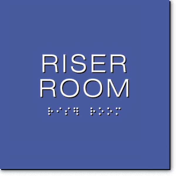 Riser Room Sign-Blue / White (1 Unit) - Walmart.com