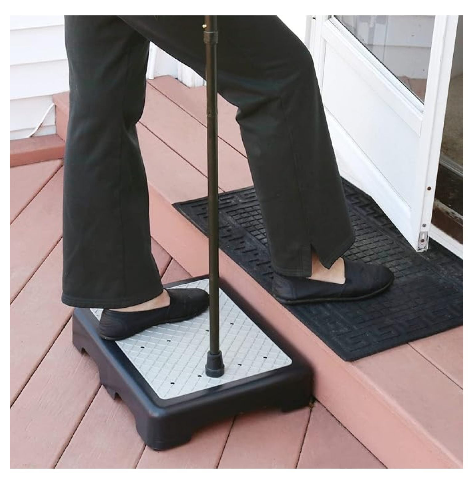 Riser Step Stool - 3 1/2"H Safety Half Step Platform, Indoor Outdoor ...