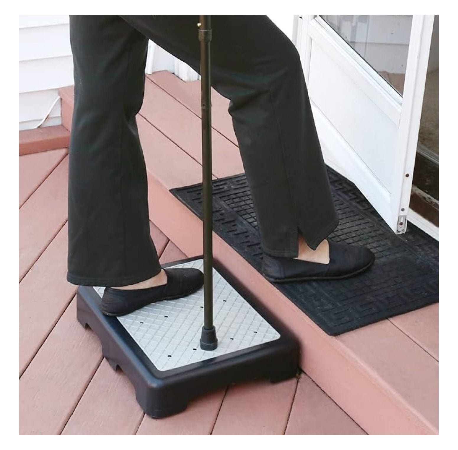 Riser Step Stool - 3 1/2"H Safety Half Step Platform, Indoor Outdoor ...