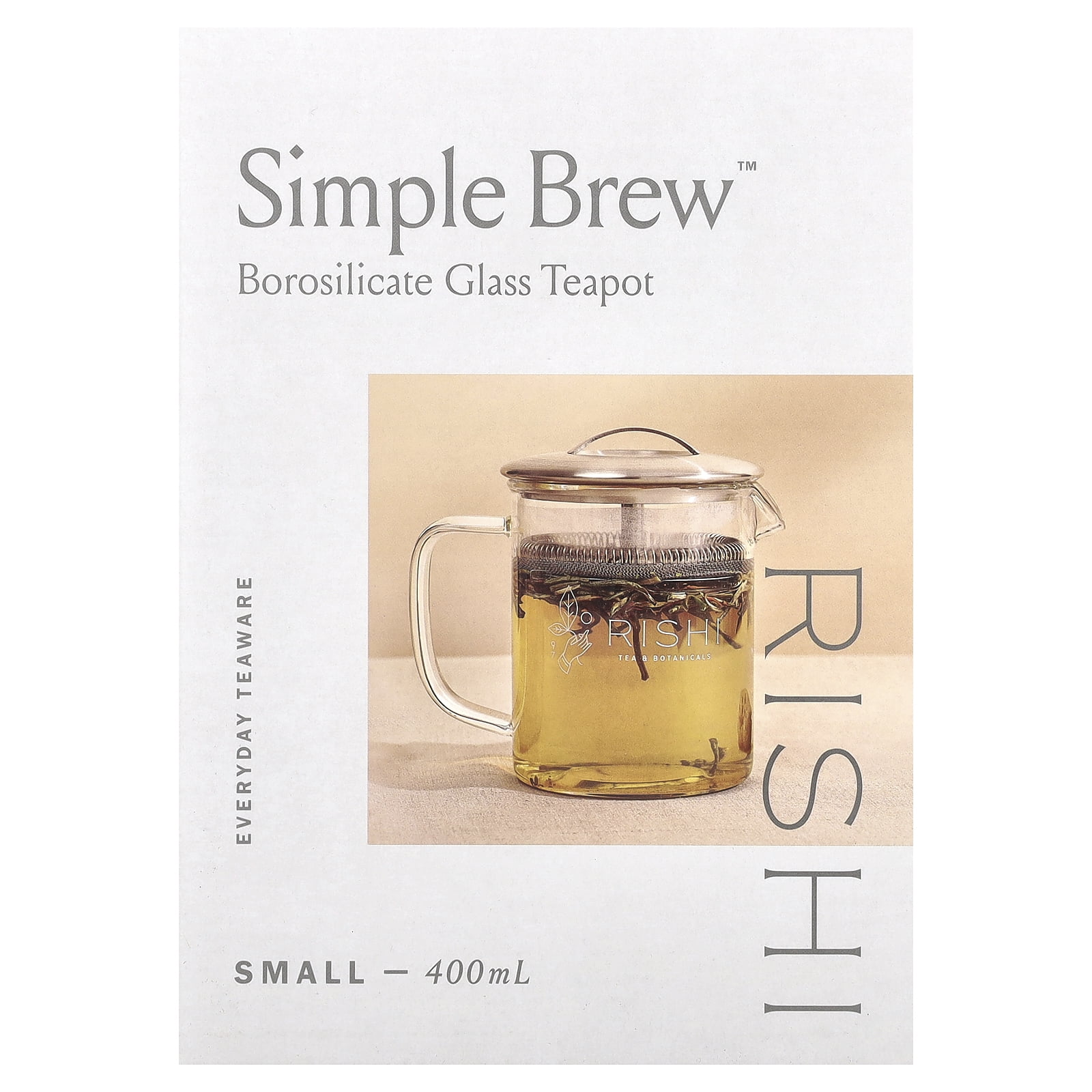 Rishi Tea Simple Brew, Small Loose Leaf Teapot, 400ml Tea Infuser ...