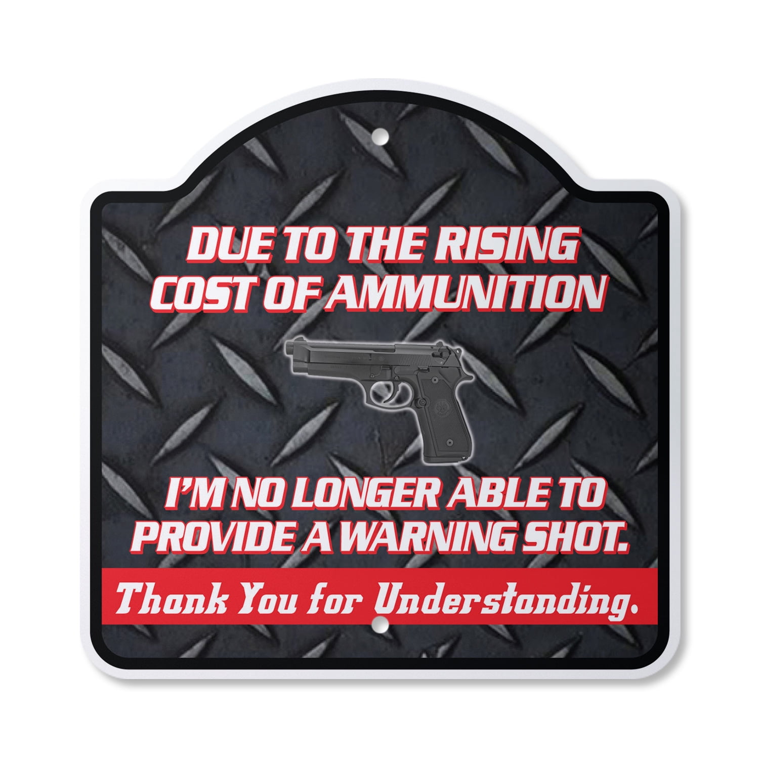 Rising Cost Of No Warning 12" X 12" Sign | Indoor/Outdoor Plastic ...