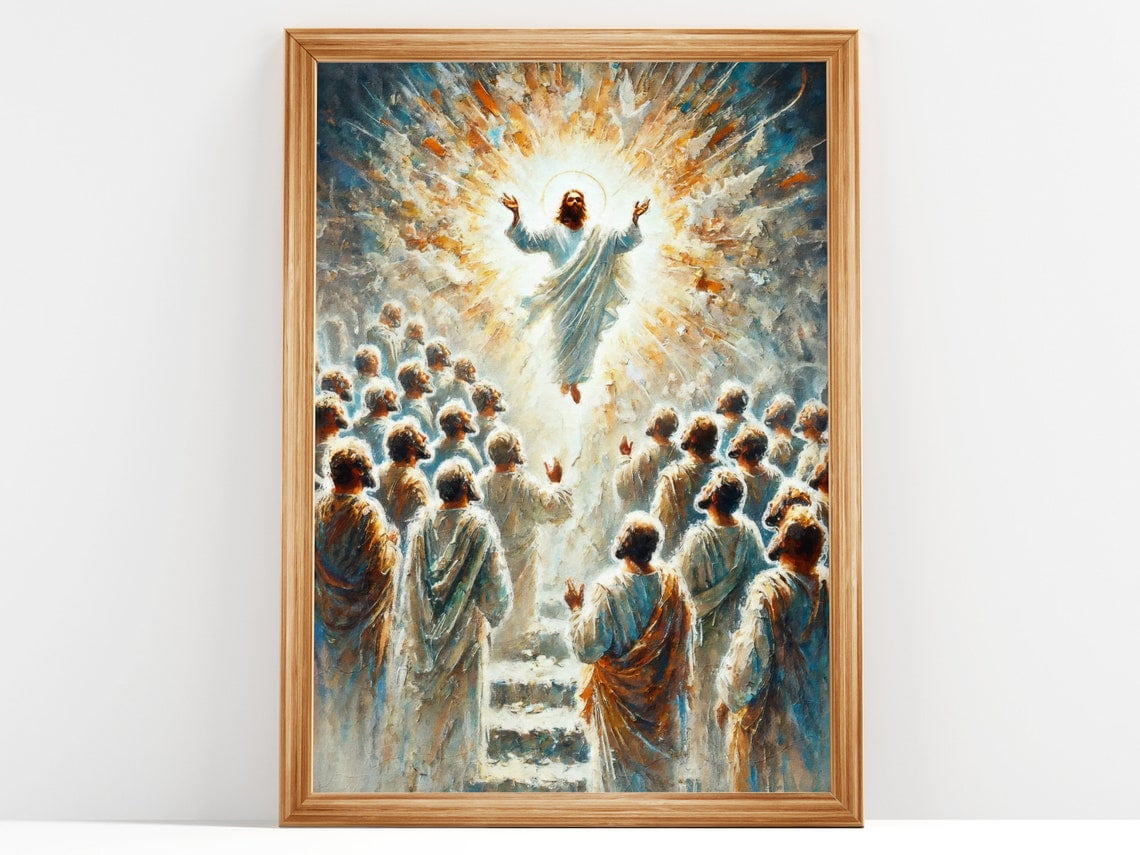 Rising In Glory, Ascension Of Christ, Jesus Painting, Jesus Portrait ...