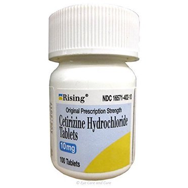 Zyrtec Cetirizine Hydrochloride Allergy Relief Antihistamine Tablets, 5 ...