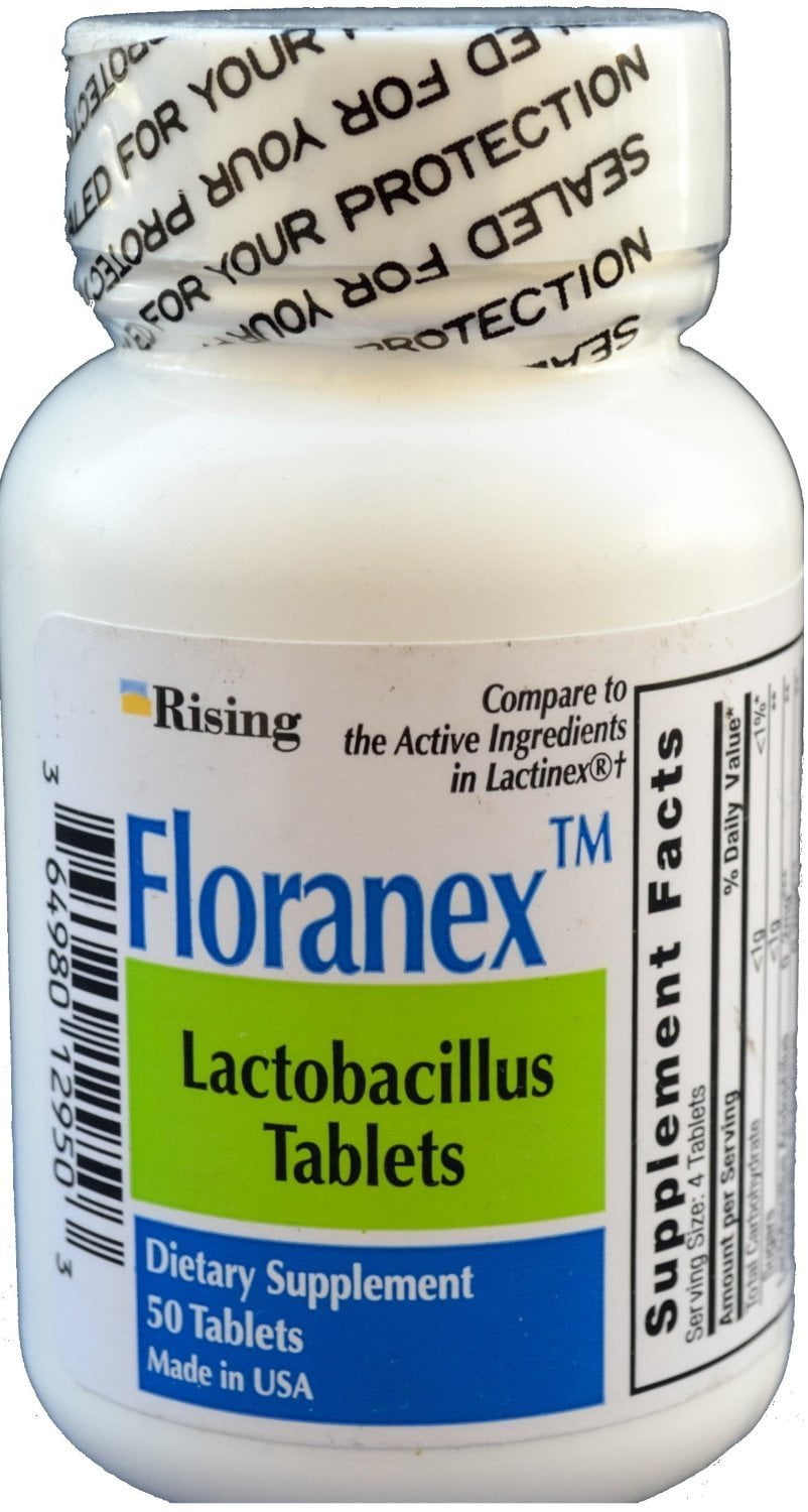 Rising Pharmaceuticals Floranex Tablets Probiotic Dietary Supplement 50 ...