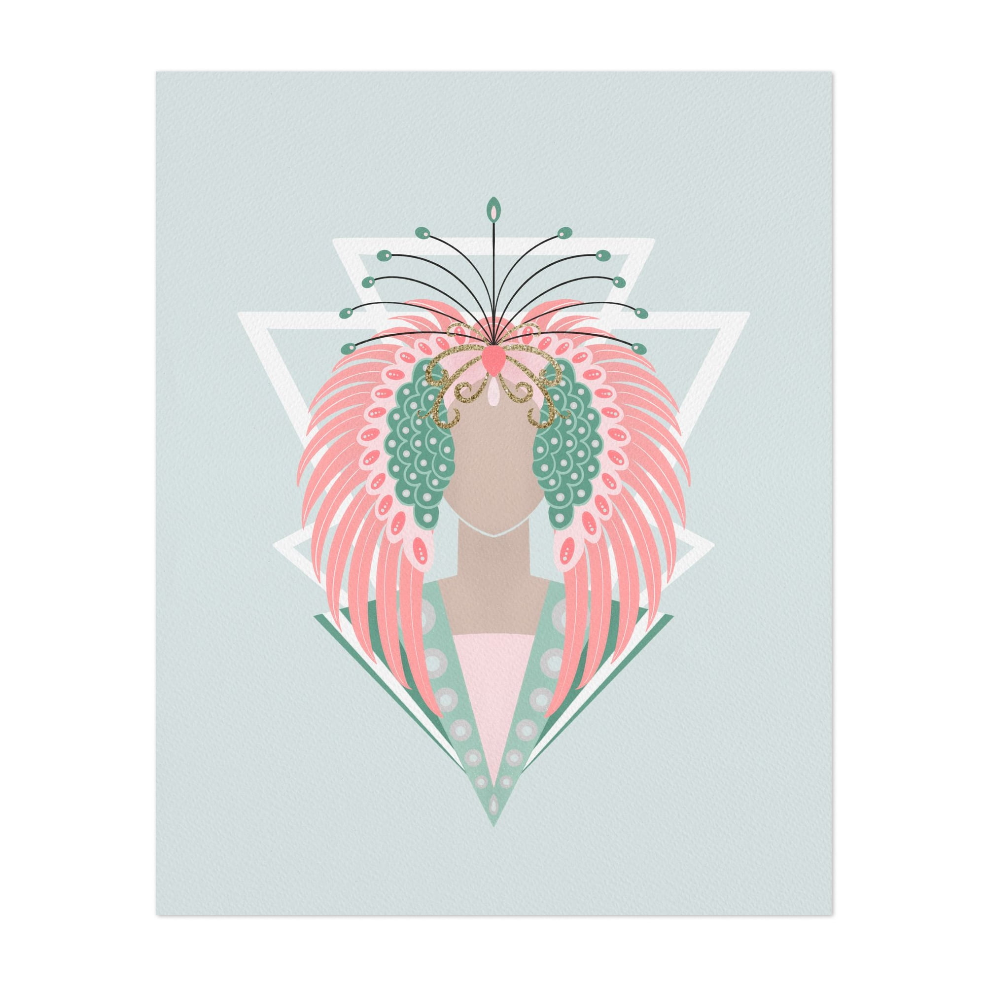 Rising Phoenix - Illustration Geometric Art Deco Modern Art Abstract ...