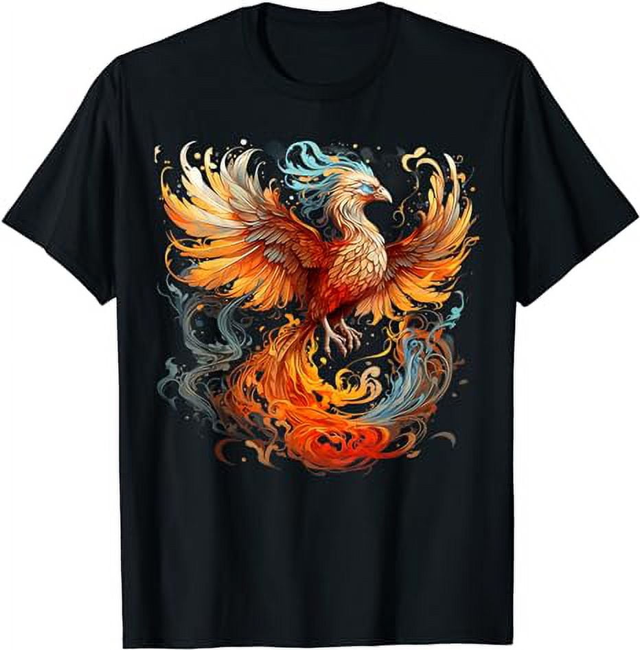Rising Phoenix Majestic Fire Bird Fenix Fantasy Mythological T-Shirt ...