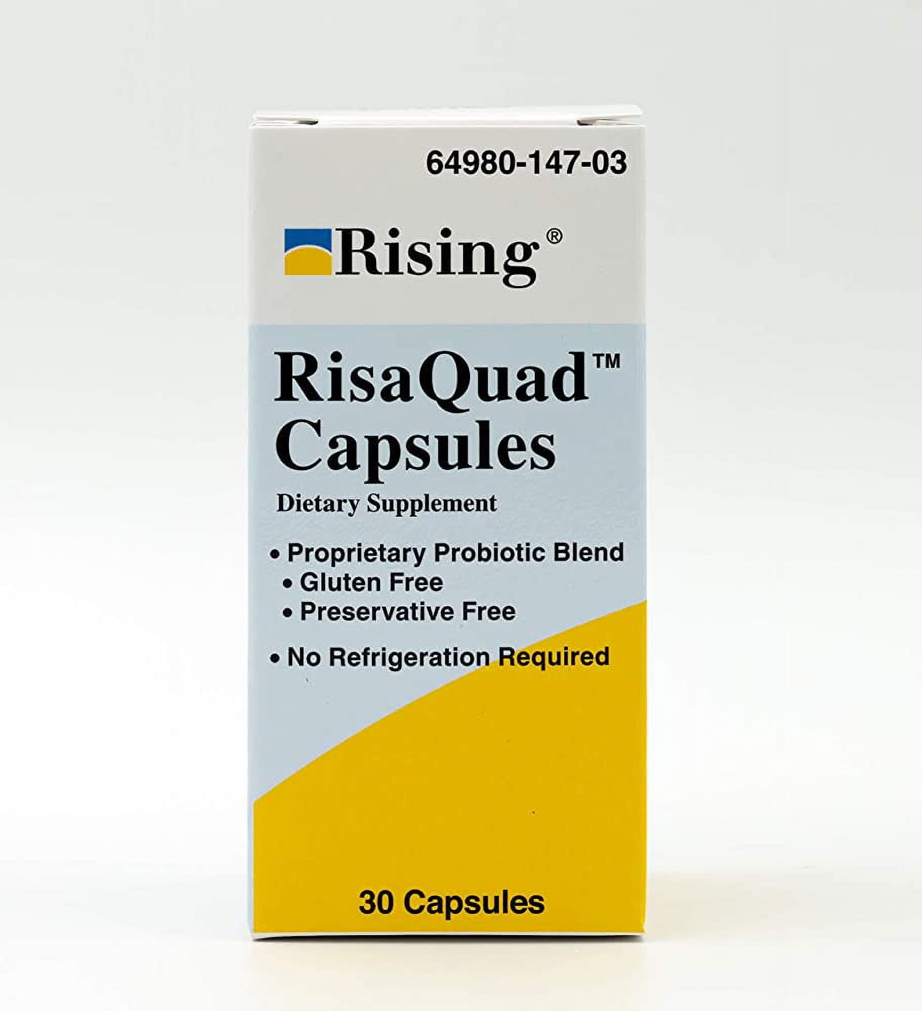 Rising Risa Quad Supplement Probiotic Blend, Gluten Free, 30 ct, 6 Pack ...