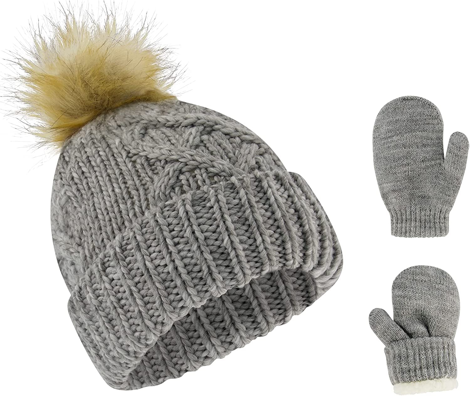 Rising Star Infant Hat and Baby Mittens Winter Set for 0-24 Months ...