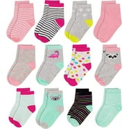 TeeHee Girls Toddler Kids Socks Cute and Fun Cotton Crew Socks 18 Pair ...