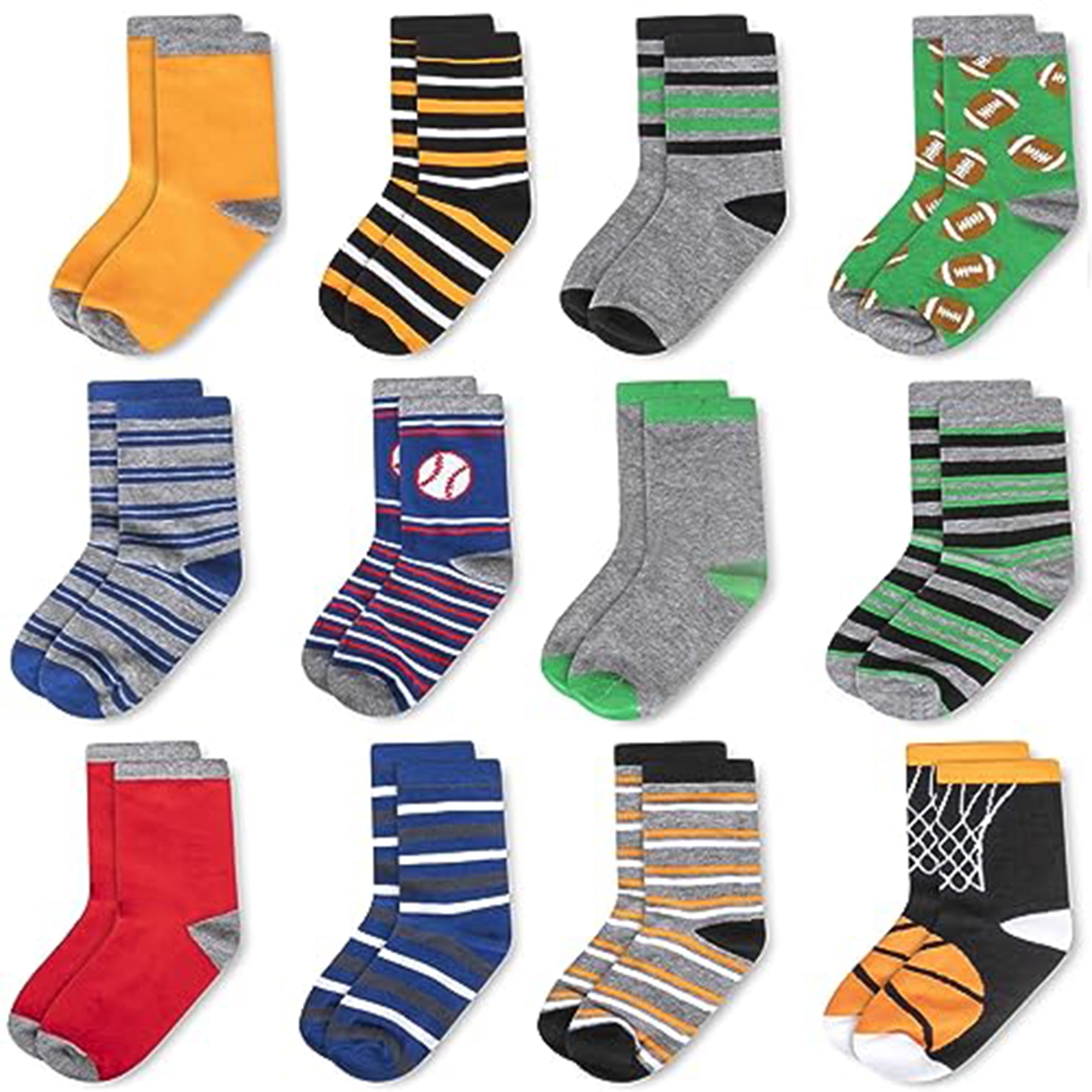 Rising Star Unisex Crew Kids Socks for Toddlers (12 Pack) - Sports ...