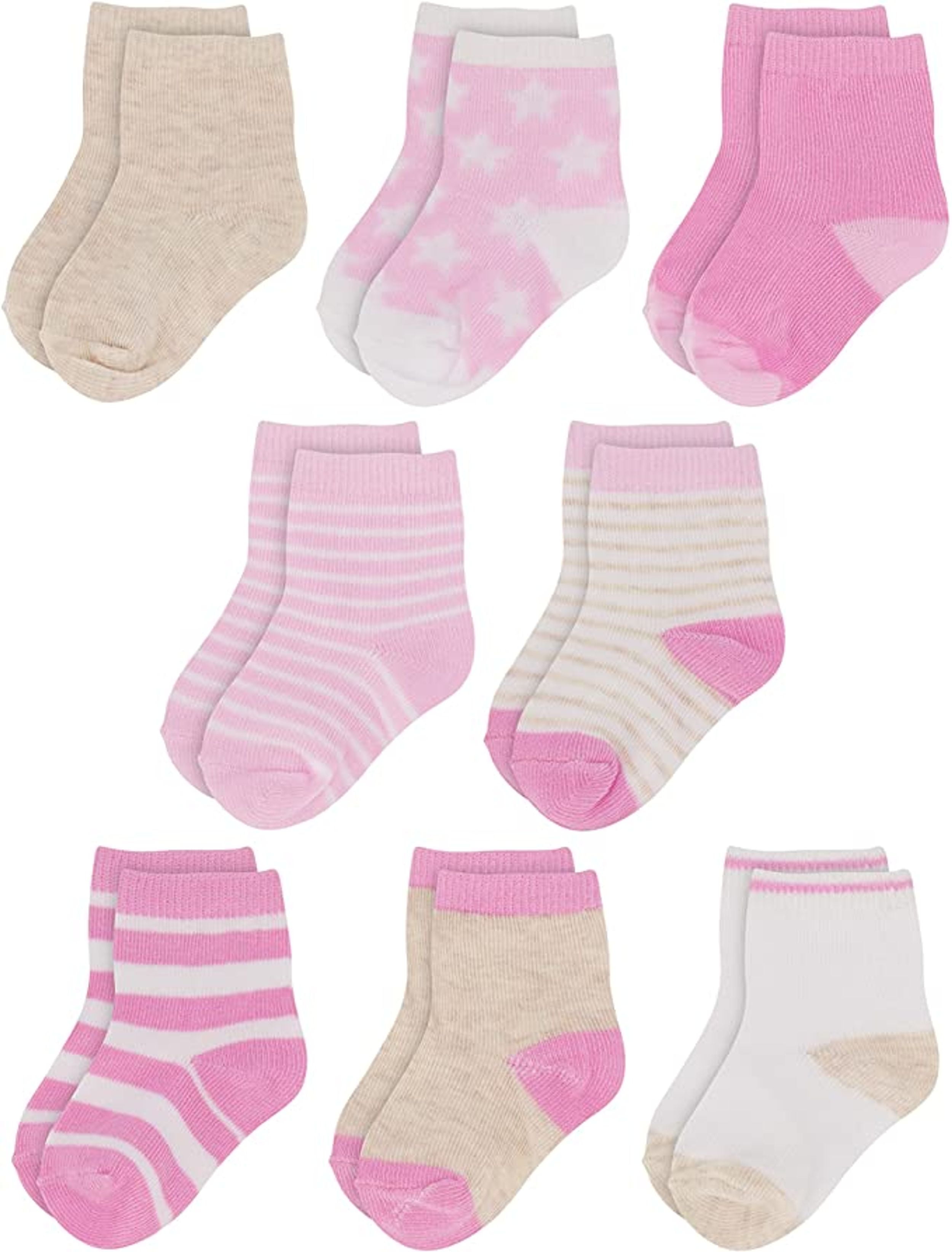 Rising Star Unisex Organic Quarter Baby Socks for Infants (8 Pack ...