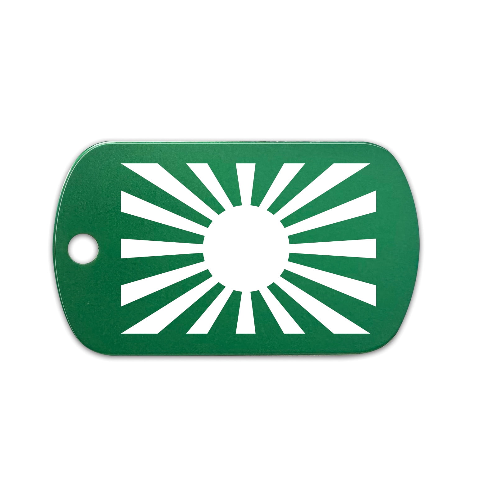 Rising Sun Flag GI Dog Tag Aluminum Keychain imperial japanese - Green ...