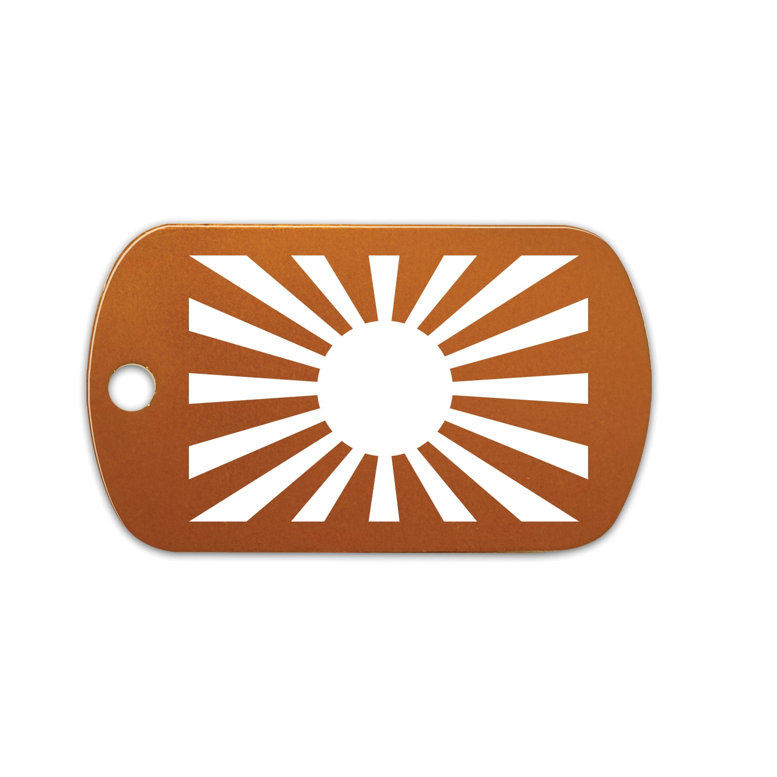 Rising Sun Flag GI Dog Tag Aluminum Keychain imperial japanese - Orange ...