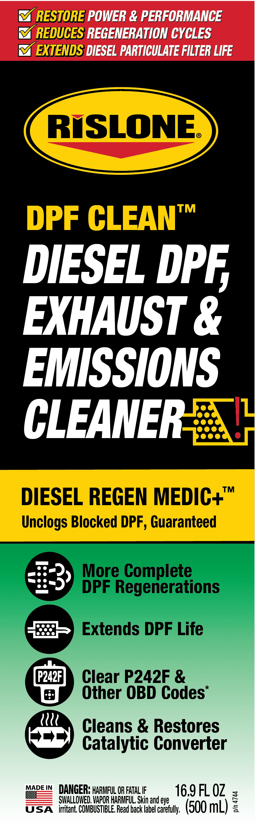 Rislone 4744 DPF Clean Automotive Additive, 16.9 oz - Walmart.com